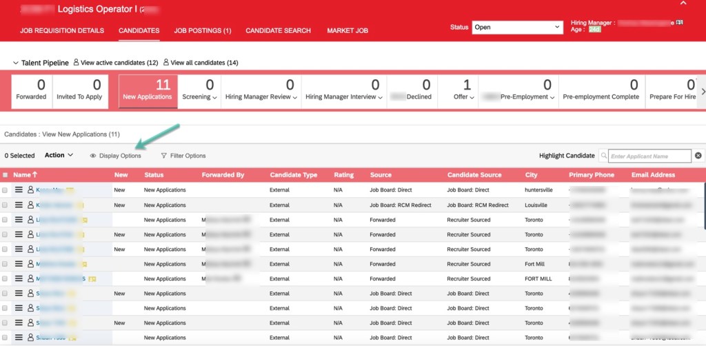 SAP SuccessFactors Recruiting Candidate Display Options Tips ...
