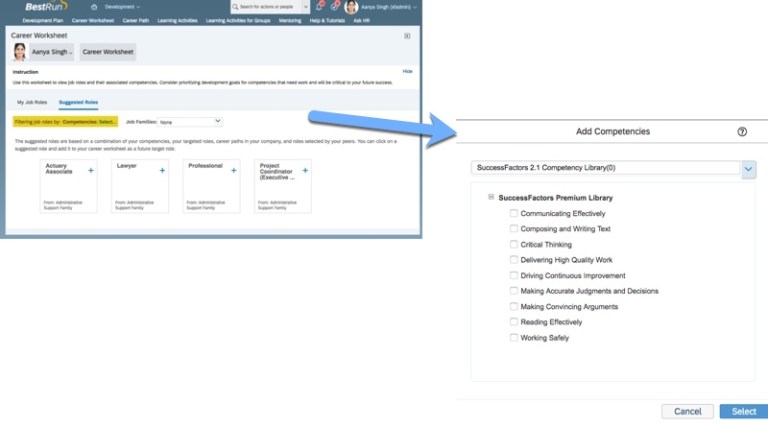 Using Role Readiness within SAP SuccessFactor’s Career Worksheet ...