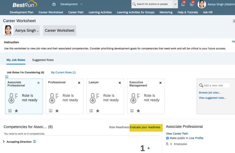 Implementing the SuccessFactors Role Readiness Assessment Form ...