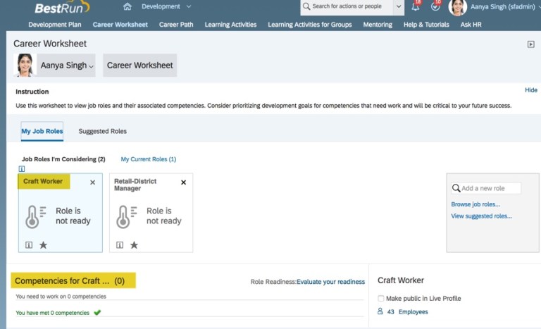Implementing the SuccessFactors Role Readiness Assessment Form ...