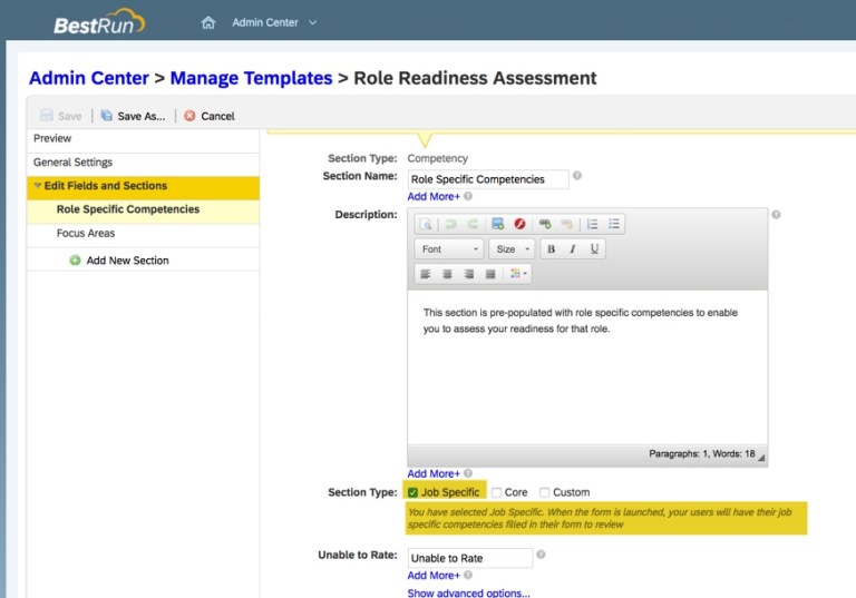 Implementing the SuccessFactors Role Readiness Assessment Form ...